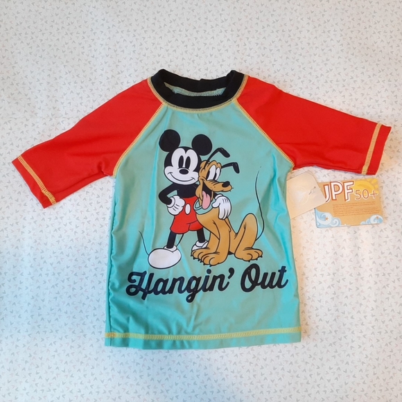 Swim | Mickey Mouse And Pluto Rash Guard For Boys | Poshmark